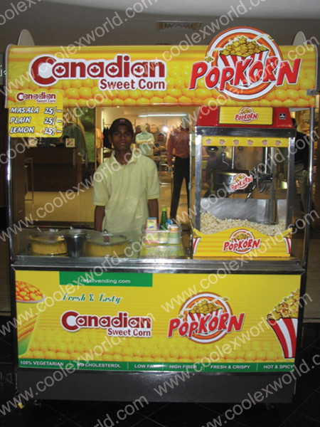 Multi steamer sweet corn cart for multi purpose vending