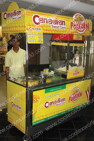 Multi steamer sweet corn cart for multi purpose vending