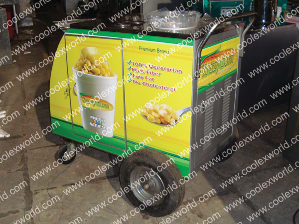 Multi steamer sweet corn cart for multi purpose vending